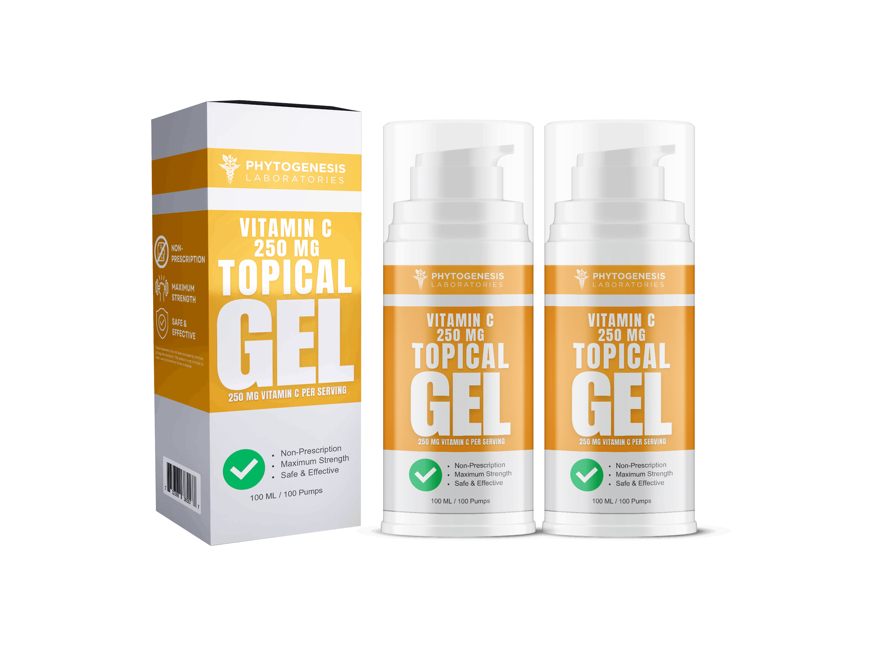 Vitamin C 250 Topical Gel 2 Month Supply – Phyto Genesis Laboratories, LLC